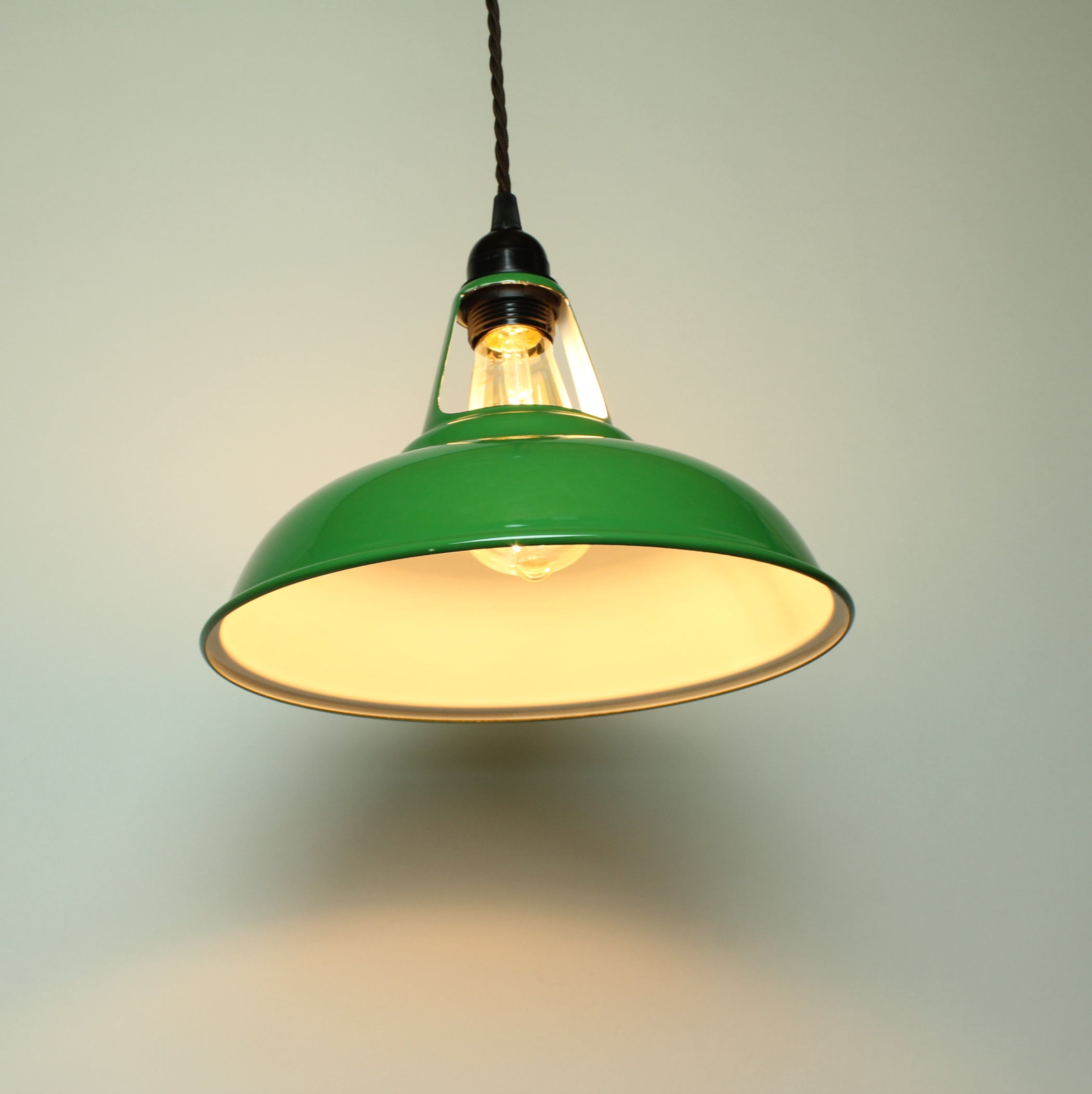 Industrial Style Conduit Pendant Light Fitting - White Shade – Tungsten ...